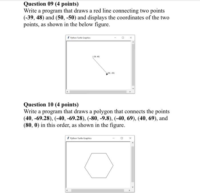 Solved Question 09 (4 points) Write a program that draws a | Chegg.com