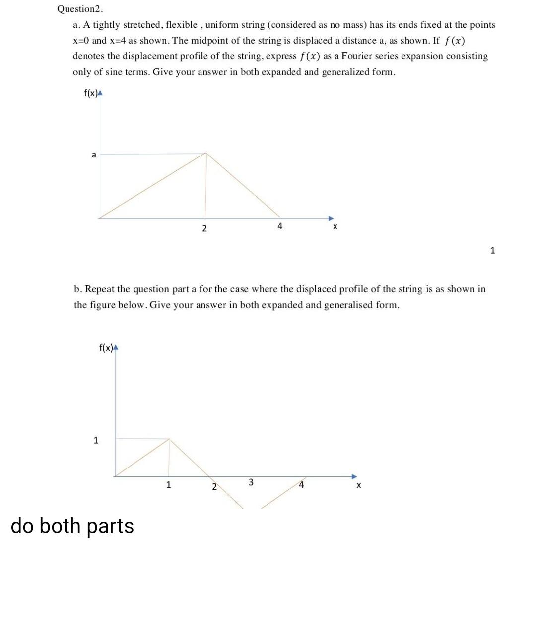Solved Question2. a. A tightly stretched, flexible, uniform | Chegg.com