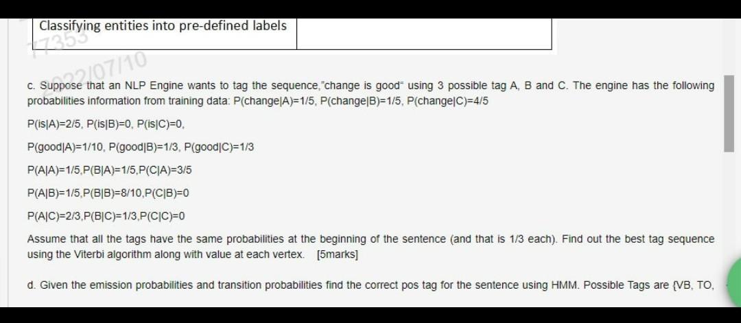 Solved a. "The chicken is ready to eat". This sentence has | Chegg.com