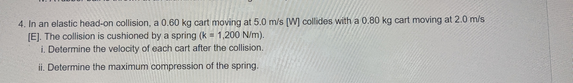 Solved In an elastic head-on collision, a 0.60kg ﻿cart | Chegg.com