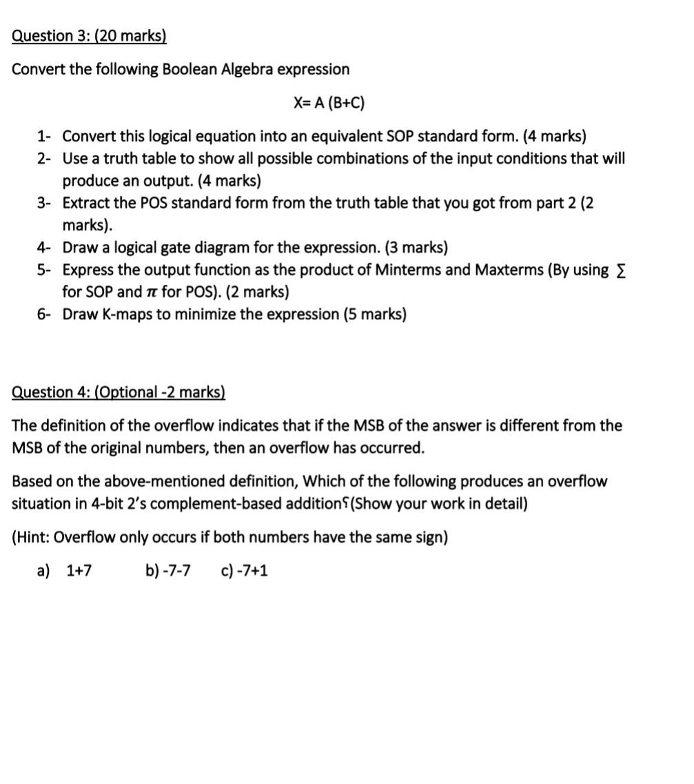 Solved Question 1: (5 marks) Name the logical gate | Chegg.com