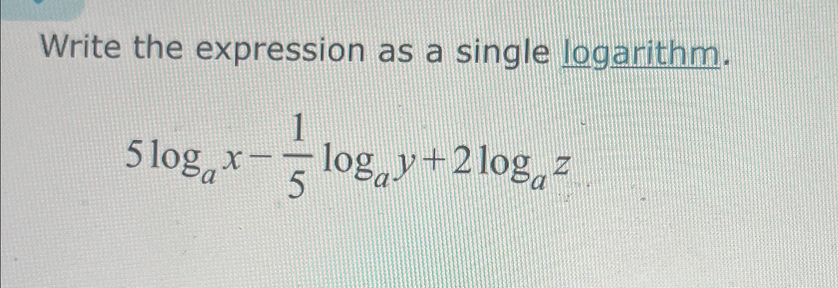 Solved Write the expression as a single | Chegg.com