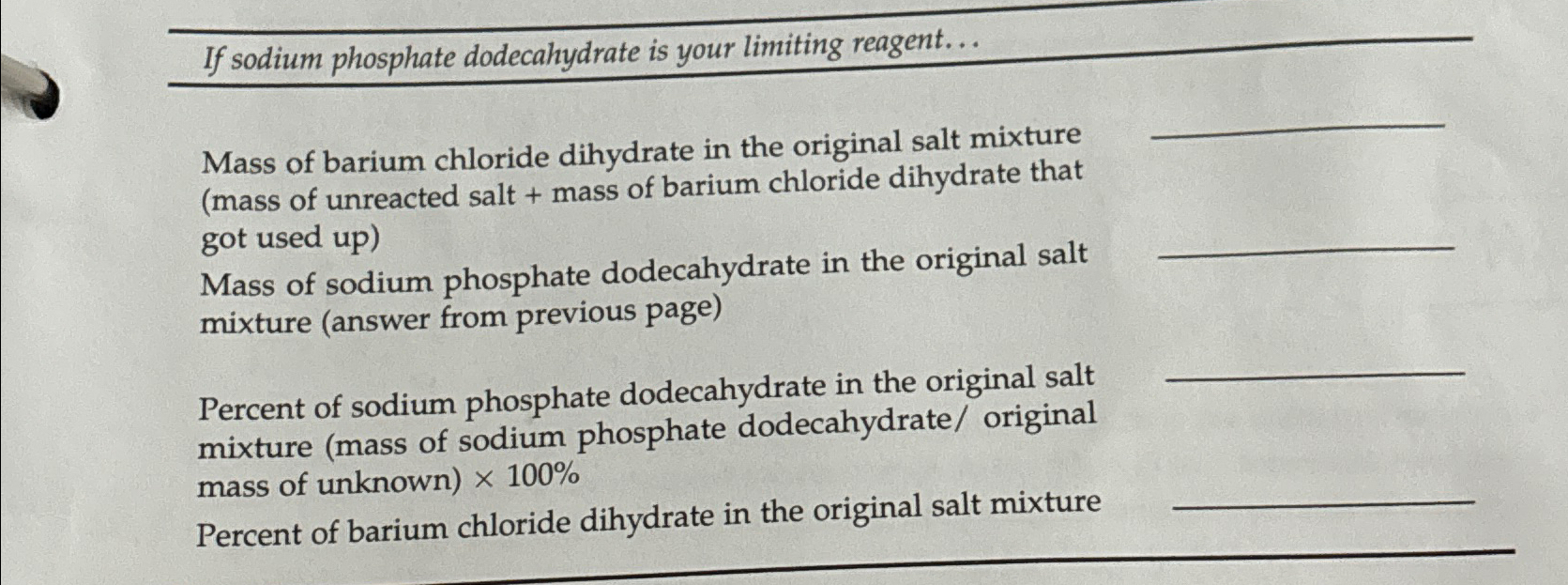 Solved If sodium phosphate dodecahydrate is your limiting | Chegg.com