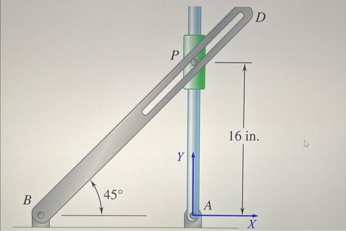 Solved Pin P is attached to the collar shown; the motion of | Chegg.com