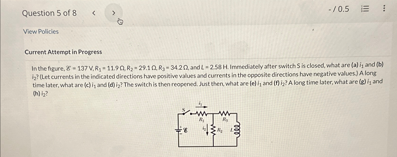 Solved Question 5 ﻿of 8-0.53vdots-=,vdotsView | Chegg.com