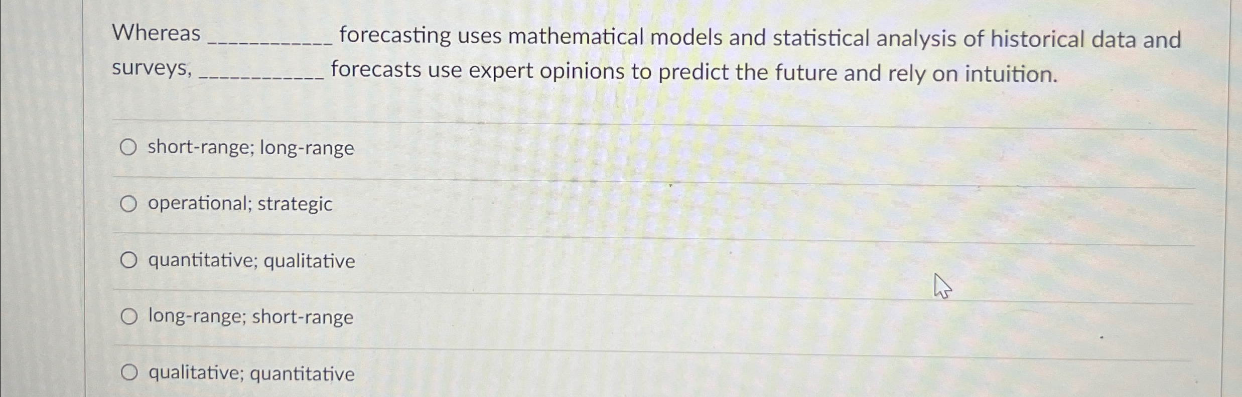 Solved Whereas ﻿forecasting uses mathematical models and | Chegg.com