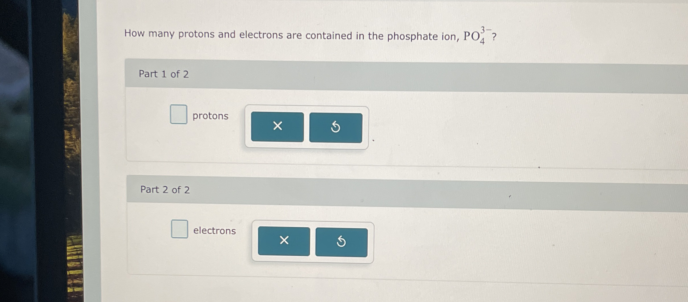 Solved How many protons and electrons are contained in the | Chegg.com