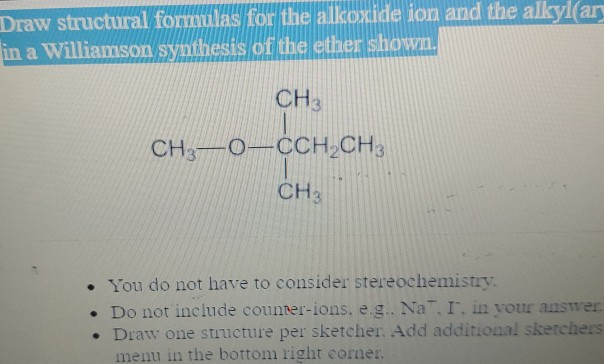 Solved Draw structural formulas for the alkoxide ion and | Chegg.com