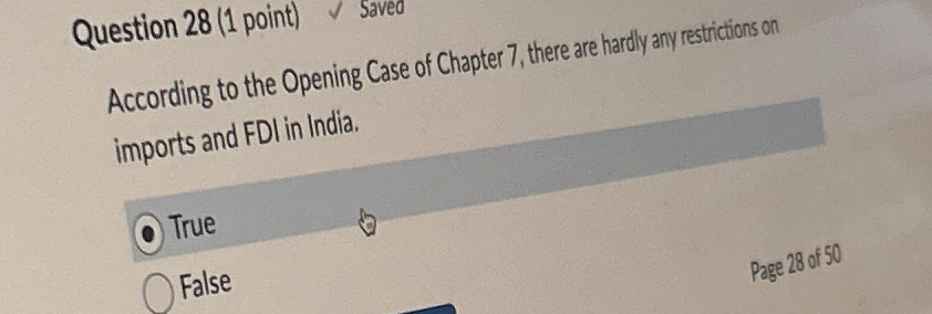 Solved Question 28 (1 ﻿point)SavedAccording to the Opening | Chegg.com