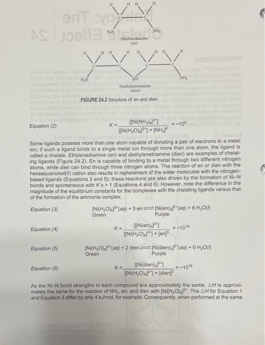 Solved eot EXPERIMENT QUESTIONS Entropy: The Chelate Effect | Chegg.com