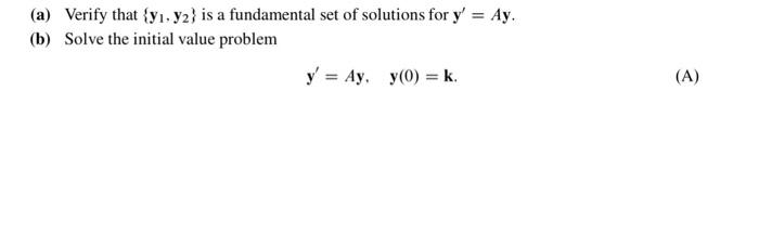 Solved (a) Verify that {y1,y2} is a fundamental set of | Chegg.com