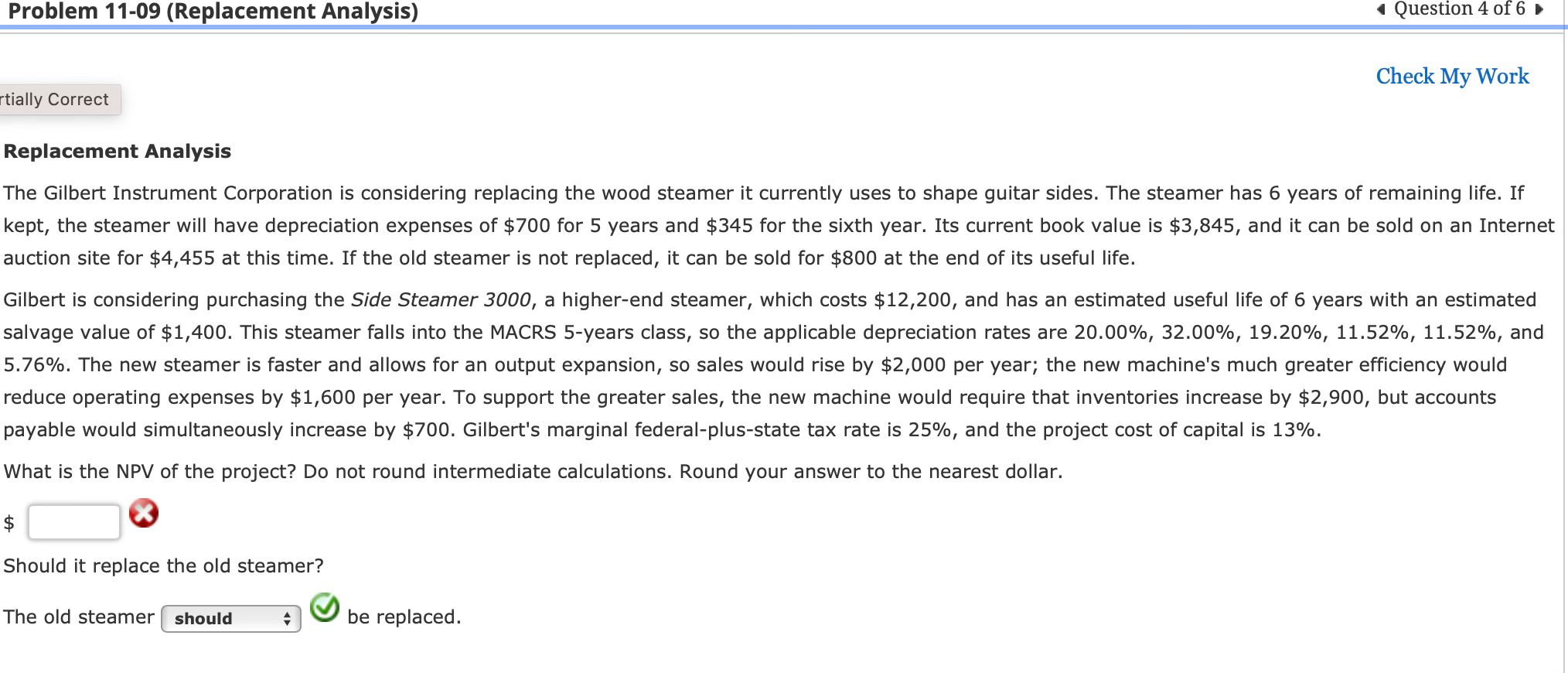 Solved Replacement AnalysisThe Gilbert Instrument | Chegg.com
