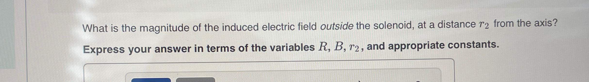 Solved What is the magnitude of the induced electric field | Chegg.com