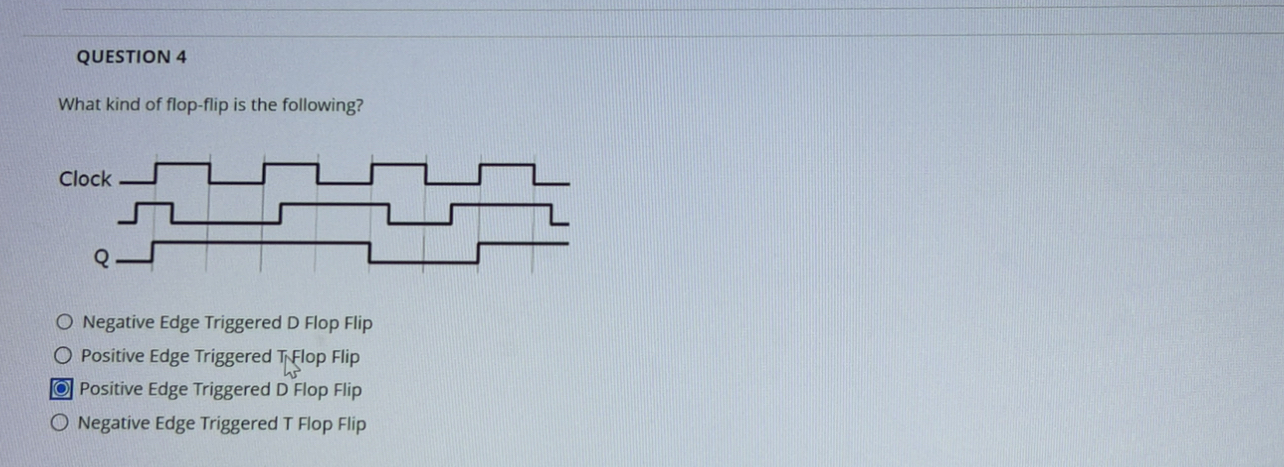 Solved QUESTION 4What kind of flop-flip is the | Chegg.com