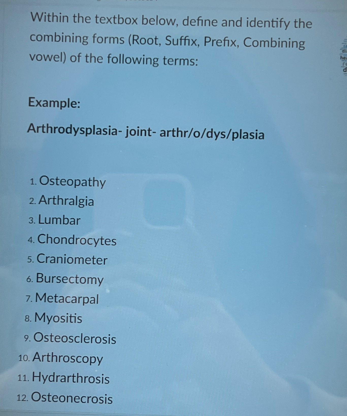 Solved Within the textbox below, define and identify the | Chegg.com