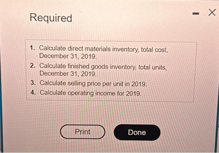 Solved Required 1. Calculate direct materials inventory, | Chegg.com