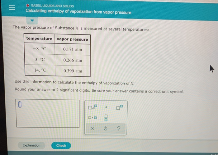 Solved O GASES, LIQUIDS AND SOLIDS Calculating enthalpy of | Chegg.com