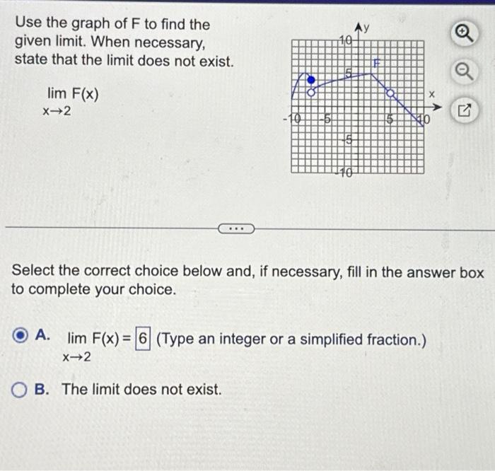 Solved Use the graph of F to find the given limit. When | Chegg.com