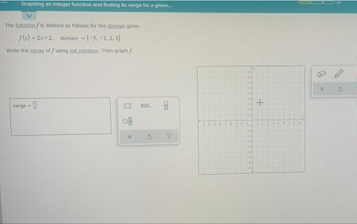 Solved Graphing an integer function and finding its range | Chegg.com