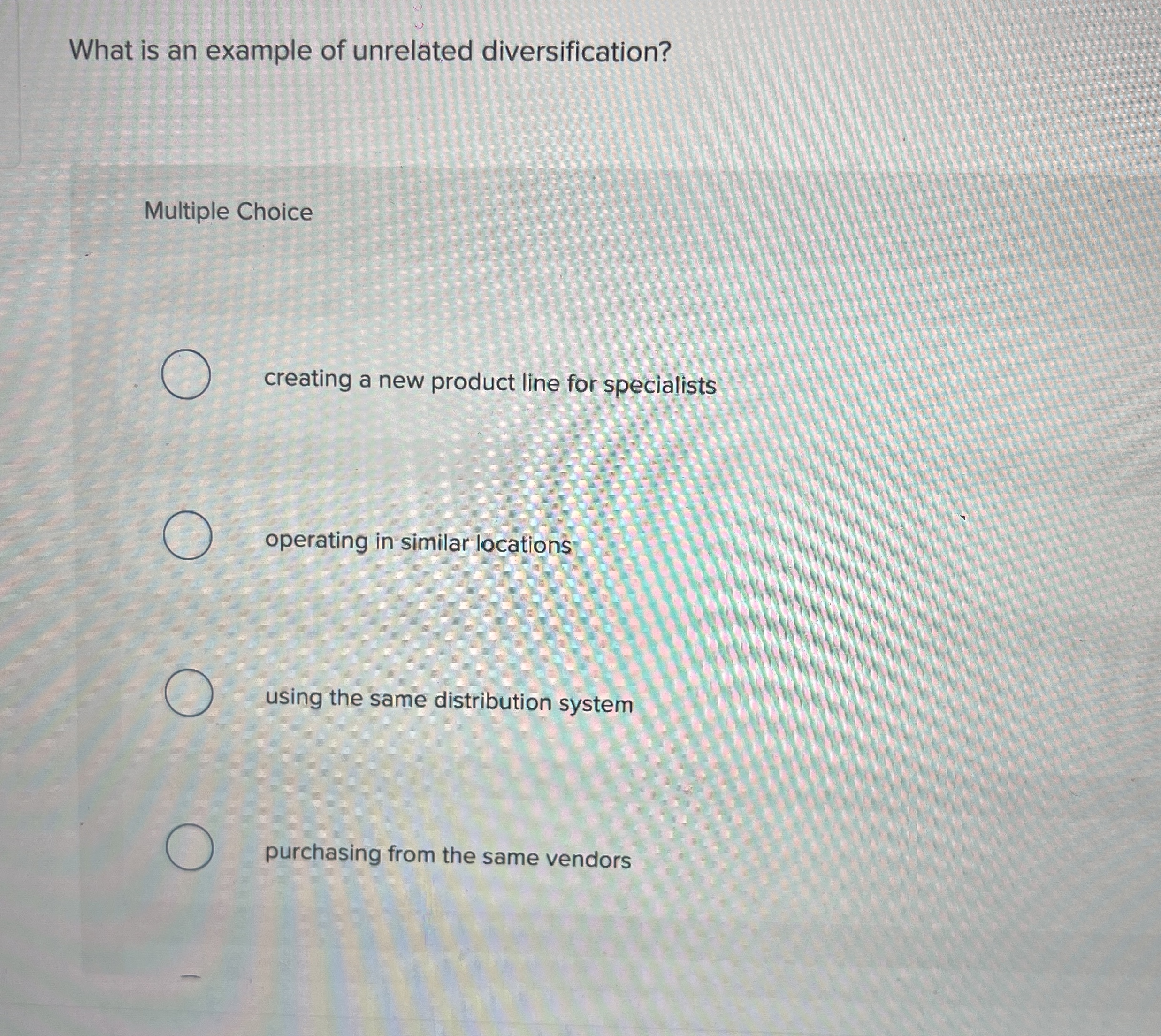 Solved What is an example of unrelated | Chegg.com