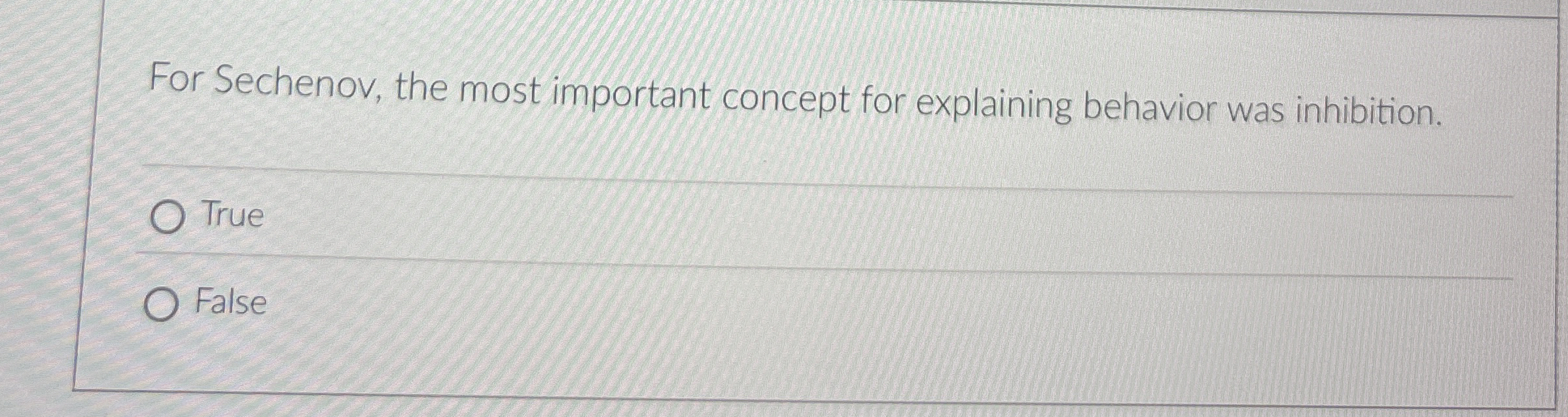 Solved For Sechenov, the most important concept for | Chegg.com