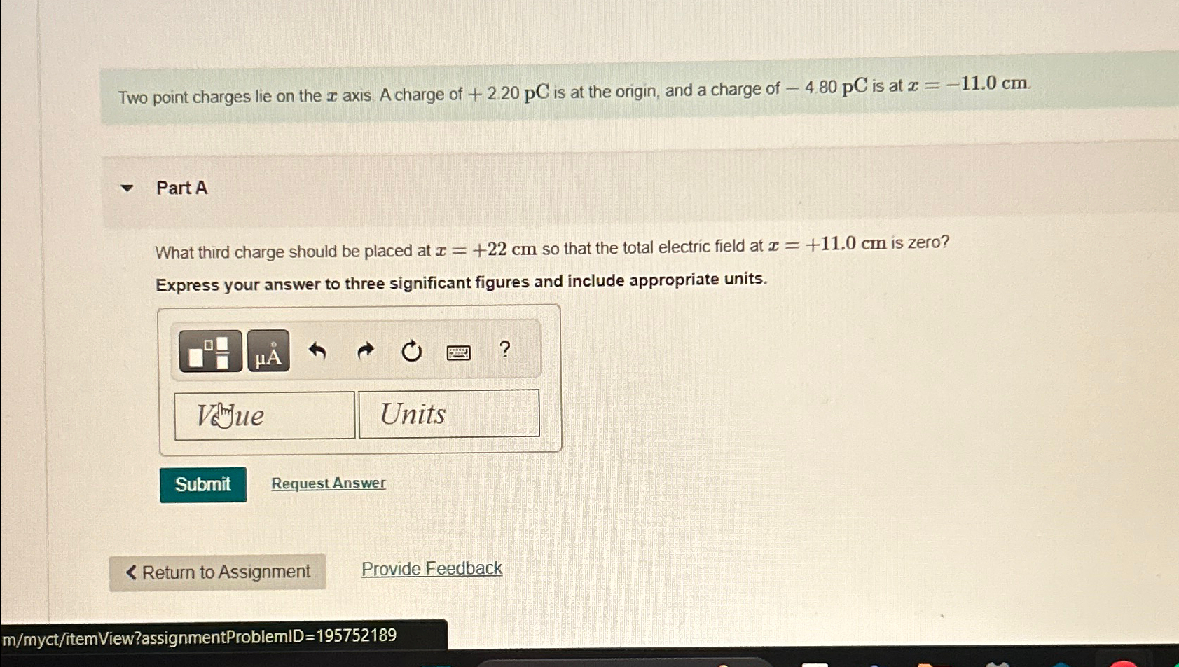 Solved Two point charges lie on the x ﻿axis A charge of | Chegg.com