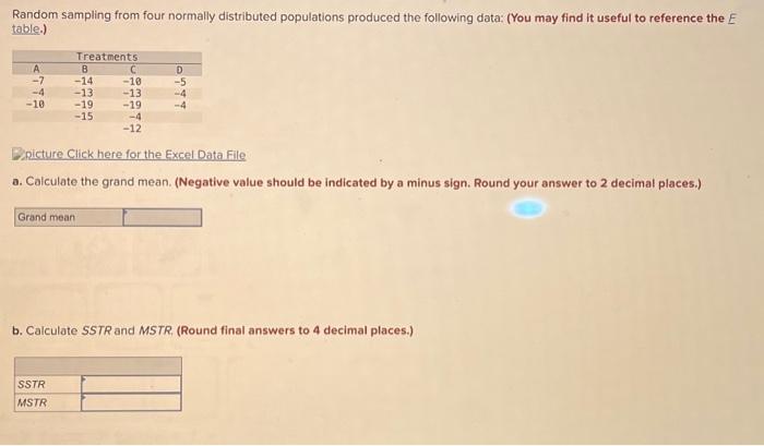 Solved Random sampling from four normally distributed | Chegg.com