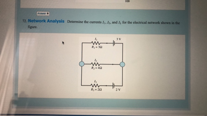 Solved 100 Answer + 72. Network Analysis Determine the | Chegg.com
