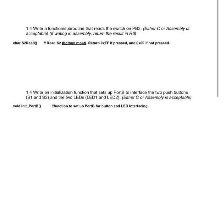 Solved 1. The following two push buttons and two LEDs are | Chegg.com