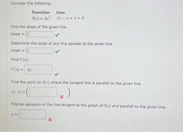 Solved Consider the following. Function Line | Chegg.com