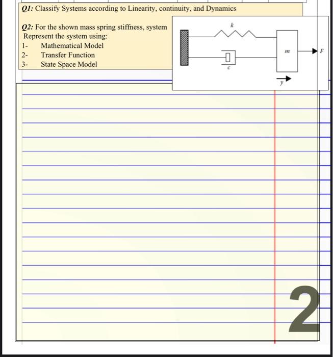Solved Q1: Classify Systems according to Linearity, | Chegg.com