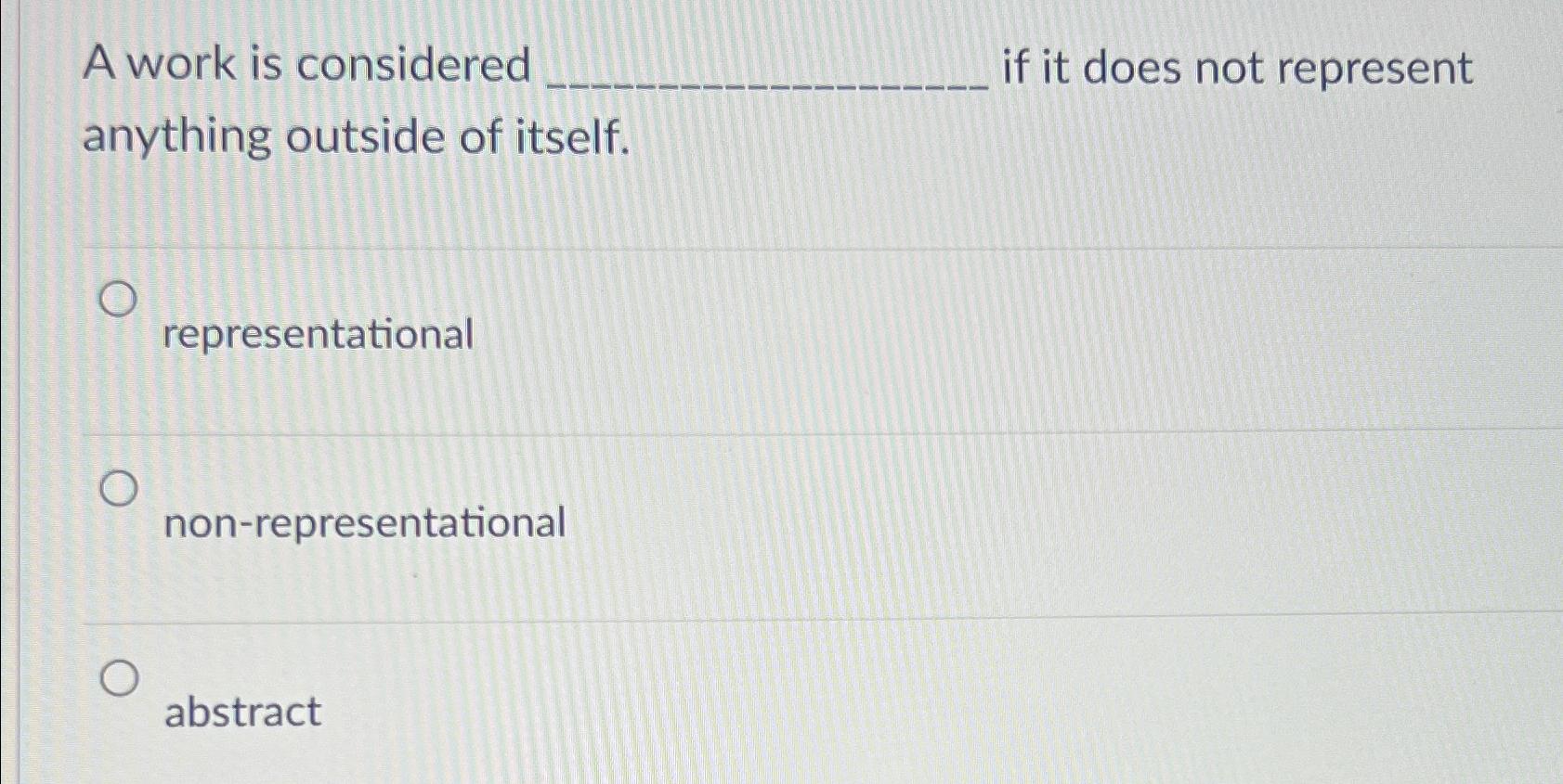 Solved A work is considered if it does not represent | Chegg.com