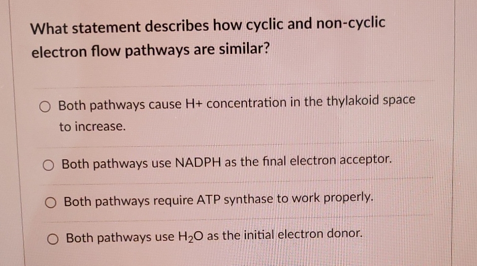 Solved What statement describes how cyclic and non-cyclic | Chegg.com