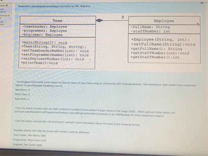 Solved Implement a Java program according to the following | Chegg.com