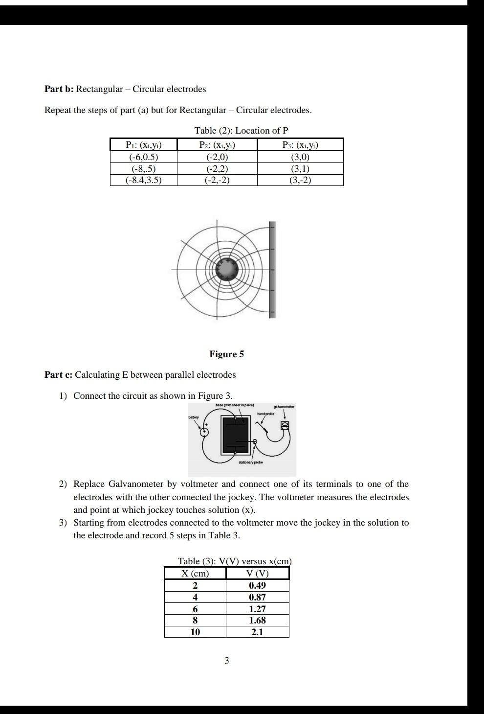 Part b: Rectangular - Circular electrodes Repeat the | Chegg.com