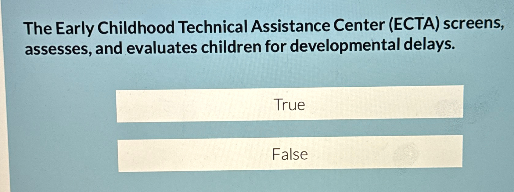 Solved The Early Childhood Technical Assistance Center | Chegg.com