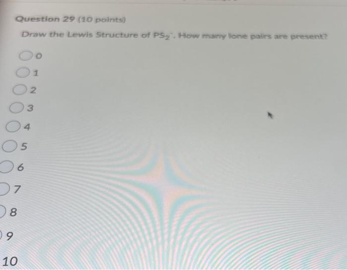 Solved Question 29 (10 points) Draw the Lewis Structure of | Chegg.com