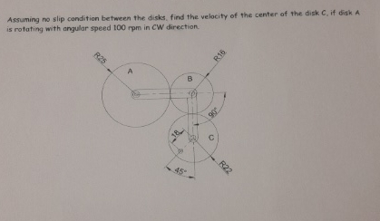 Solved Assuming no slip condition between the disks. find | Chegg.com