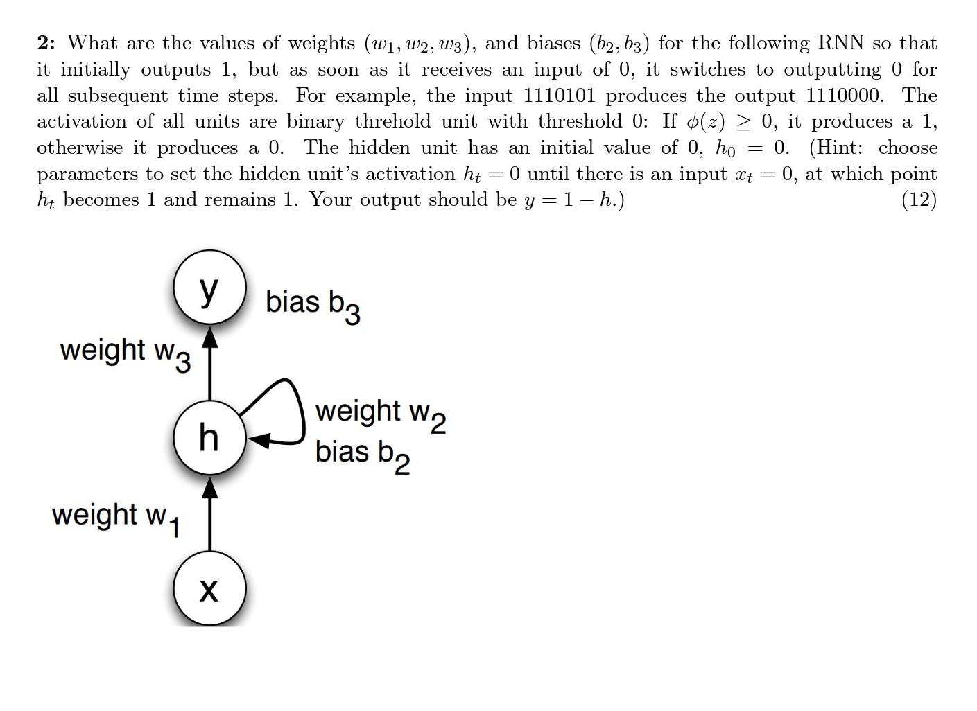 Solved 2: What are the values of weights (w1,w2,w3), and | Chegg.com