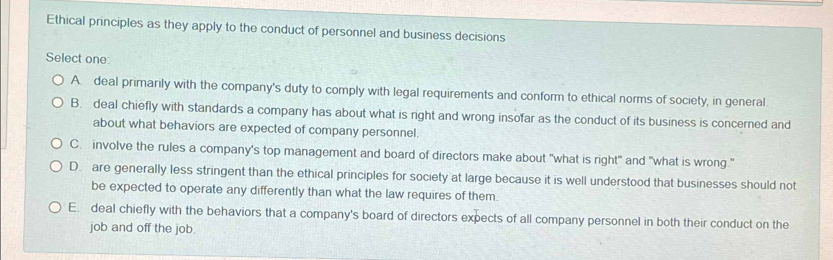 Solved Ethical principles as they apply to the conduct of | Chegg.com