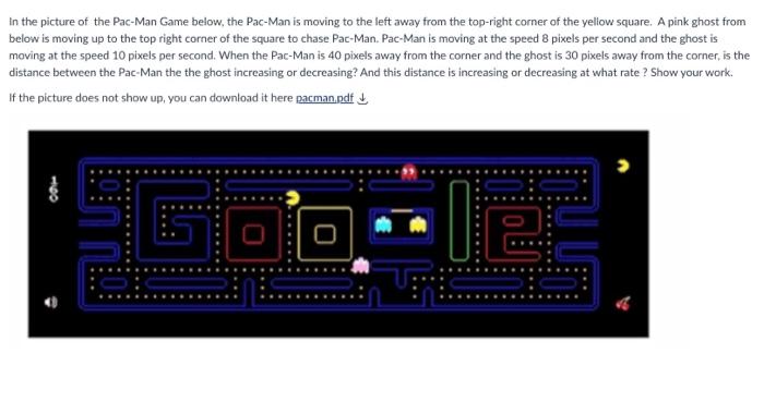 Solved In the picture of the Pac-Man Game below, the Pac-Man | Chegg.com