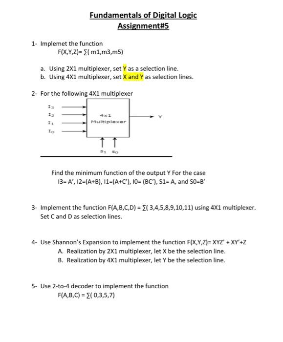 Solved Fundamentals Of Digital Logic Assignment 5 1