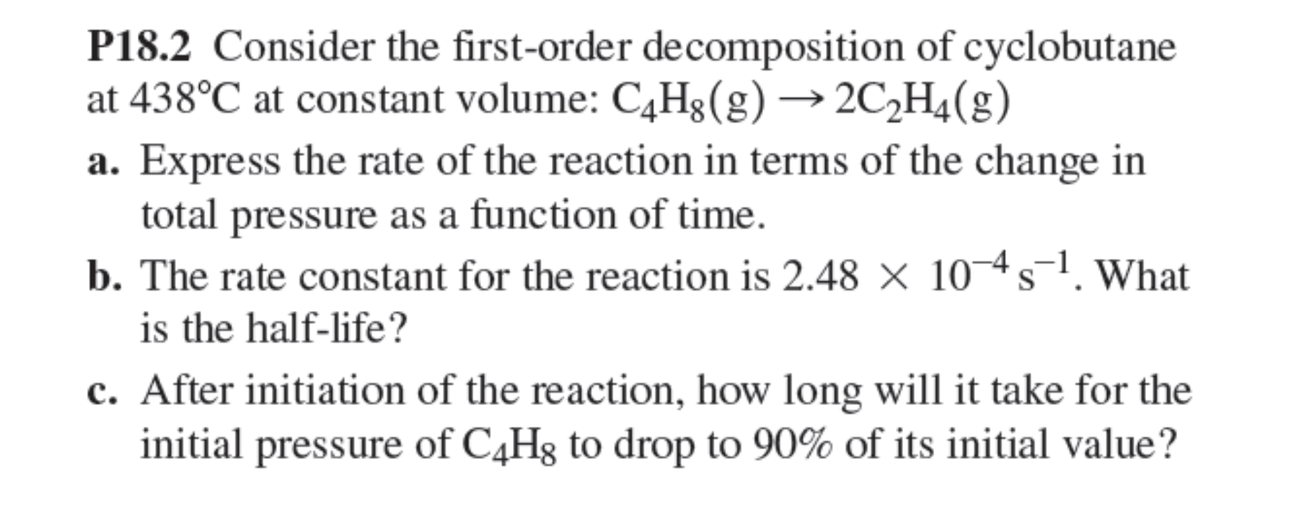 Solved P18.2 ﻿Consider the first-order decomposition of | Chegg.com