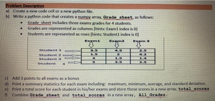 Solved write a simple python code without using panda , only | Chegg.com