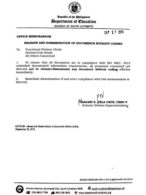 OFFICE MEMORANDUM RELEASE AND DISBEMINATION OF | Chegg.com