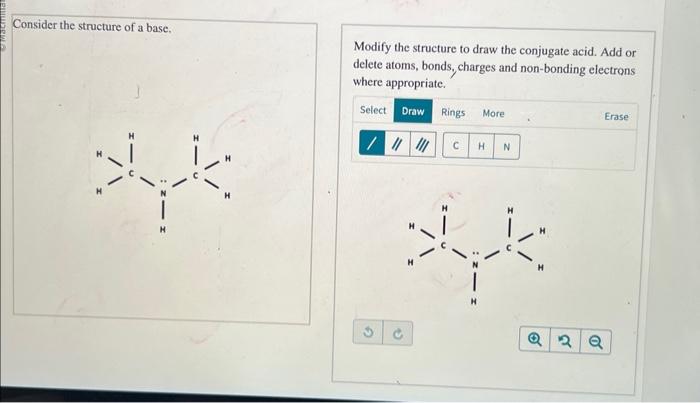 Solved Consider the structure of a base. Modify the | Chegg.com