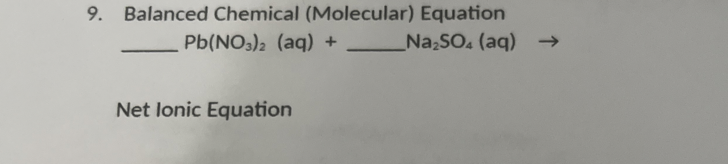 Solved Balanced Chemical (Molecular) | Chegg.com