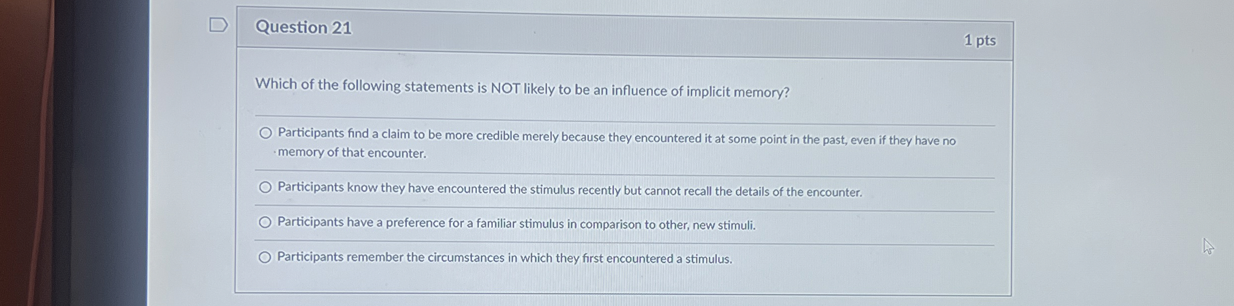 Solved Question 211 ﻿ptsWhich of the following statements is | Chegg.com