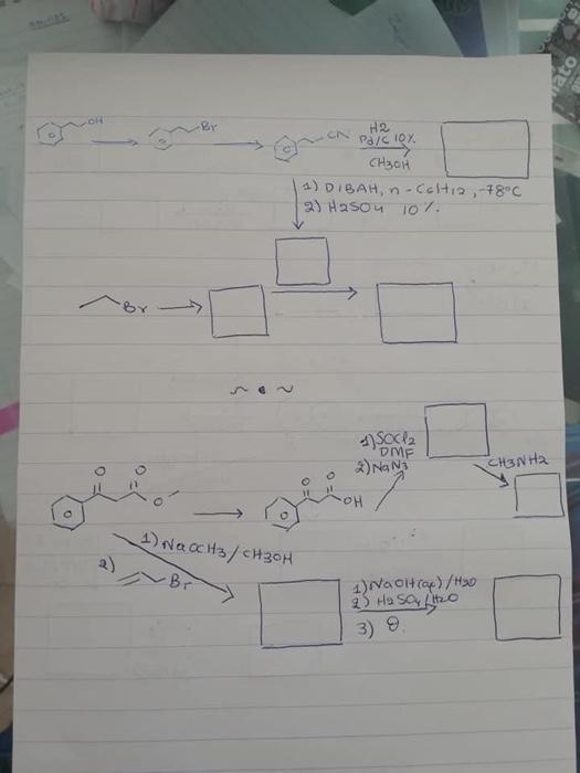 Solved 2) 1) NaOCH3/CH3OH 2) 1) NaOH(Op)/HoO 2) H2SO4H2O 3) | Chegg.com