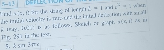 Solved Find u(x,t) ﻿for the string of length L=1 ﻿and c2=1 | Chegg.com
